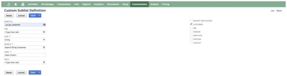 Create a Custom Sublist From a Saved Search | SuiteRep