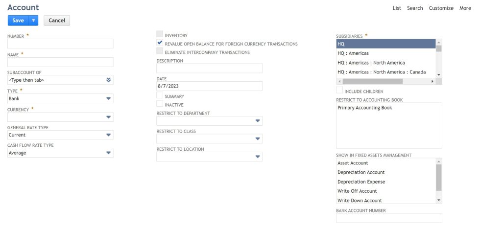 The NetSuite Chart of Accounts | SuiteRep