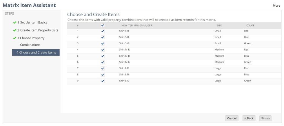 NetSuite Matrix Items | SuiteRep