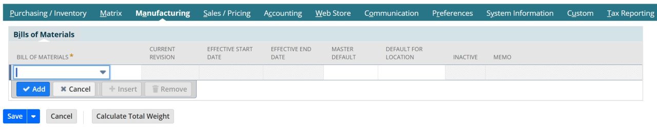NetSuite Assembly Items | SuiteRep